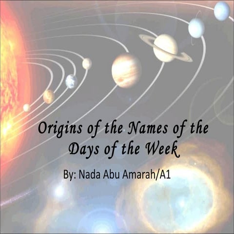Days of the week | PPT