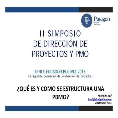 Qué es y cómo se estructura una PBMO? - Hermann Noll | PDF