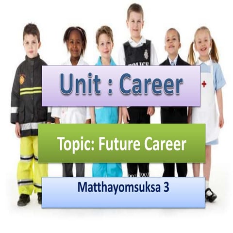 PPP Unit: Career Topic: Future Career M3 by ETM | PPT