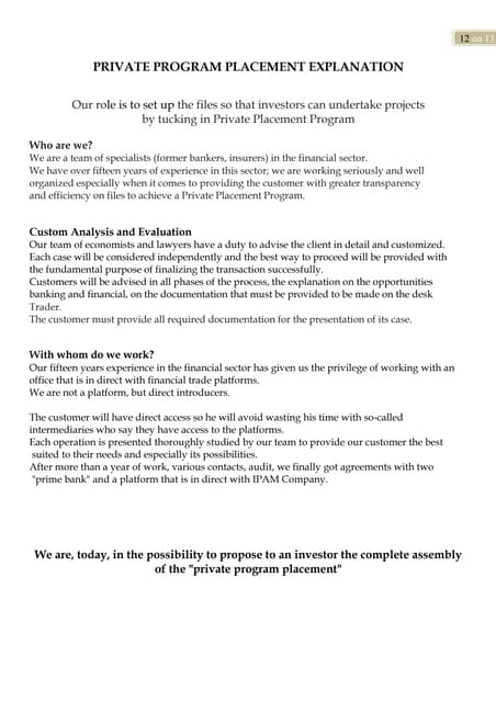 Normal Trading vs Private Placement | PDF