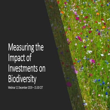 Measuring the Impact of Investments on Biodiversity | PPTX