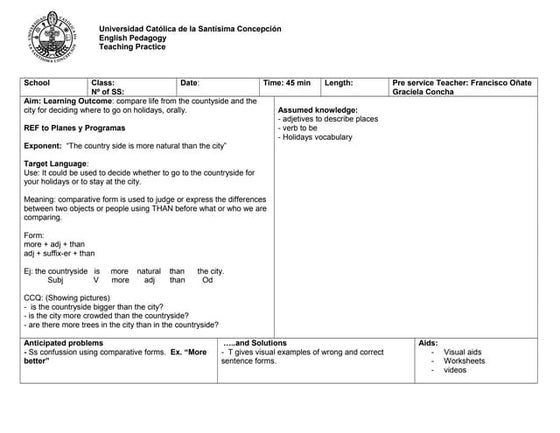 Activities to work with SDL lesson plan | DOCX