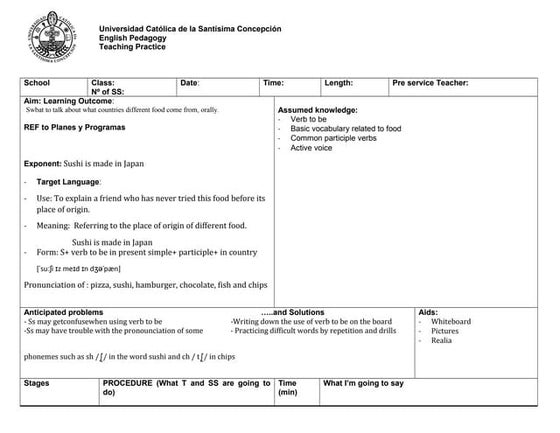 Ppp lesson plan format final-1 | PPT