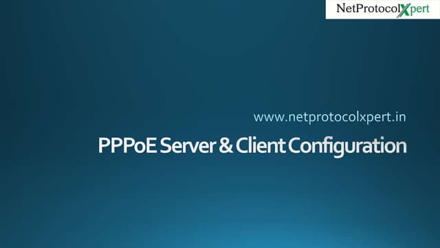 Pppoe Server And Client Configuration Pptx