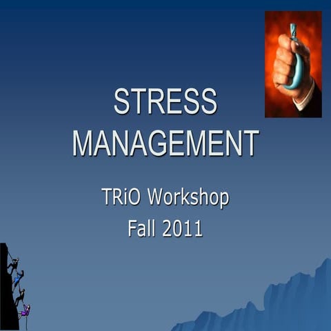 STRESS-MANAGEMENT in powerpoint presentation | PPT