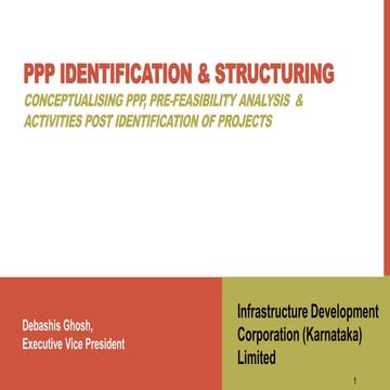 PPP identification & STRUCTURING Conceptualising | PPTX | Civil ...