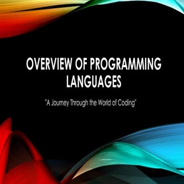 Overview of Programming language into the word of computer science ...