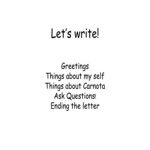 writing a letter | PPT