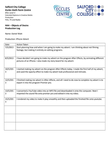 Pp production log_template | DOC