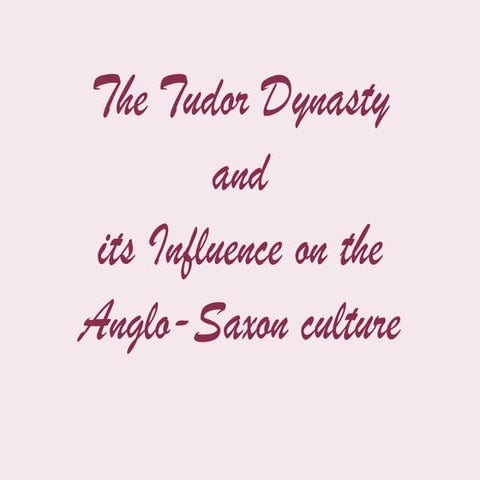 PP The Tudor Dynasty | PPTX