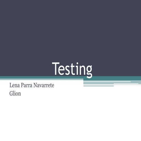 Testing | PPT