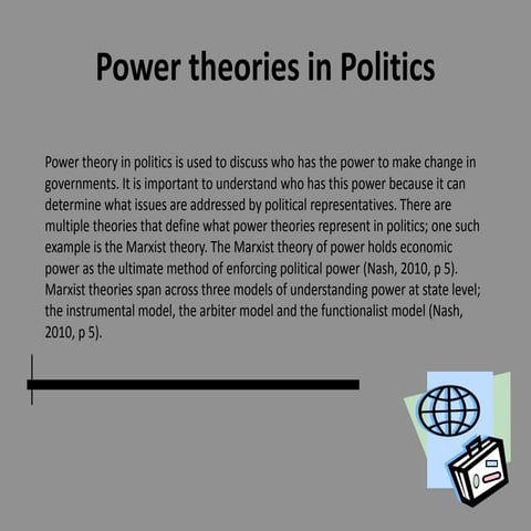 Power Theories in politics: Marxist | PPTX