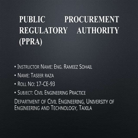 Ppra rules | PPTX