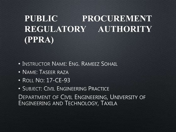 Government procurement Act RA 9184 | PPTX