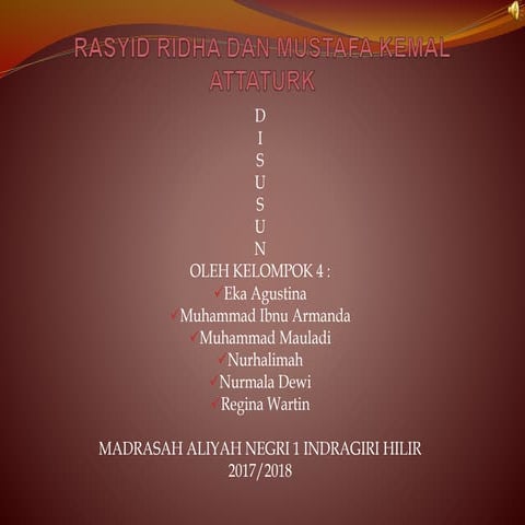 Rasyid Ridha dan Mustafa Kemal Attaturk | PPTX