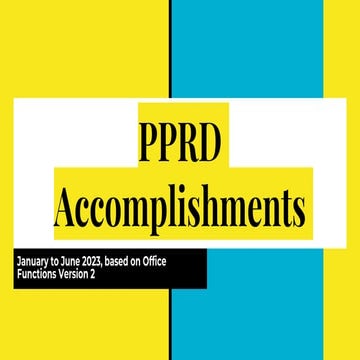 PPRD Accomplishments and TargetRegional Research Agenda and Frameworks.pptx
