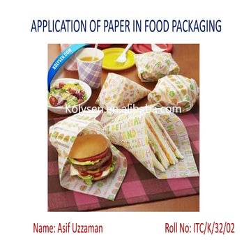 Paper used in food packaging | PPT