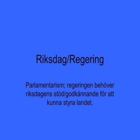 Pp riksdag regering | PPT
