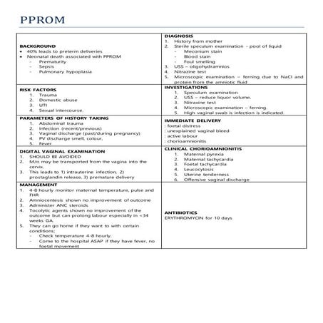 PPROM | PDF