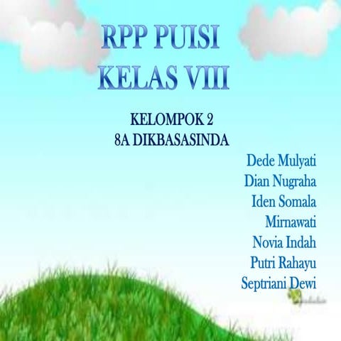 RPP Menulis Puisi Kelas VIII | PPTX