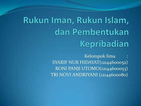 Rukun iman dan rukun islam | PPTX