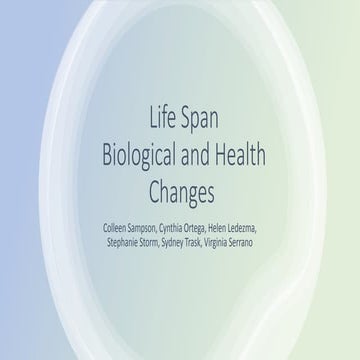 Health and Biological Changes | PPT