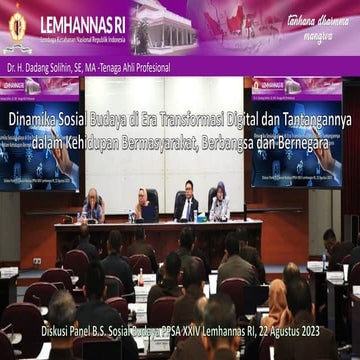 Dinamika Sosial Budaya di Era Transformasi Digital dan Tantangannya dalam Kehidupan ...
