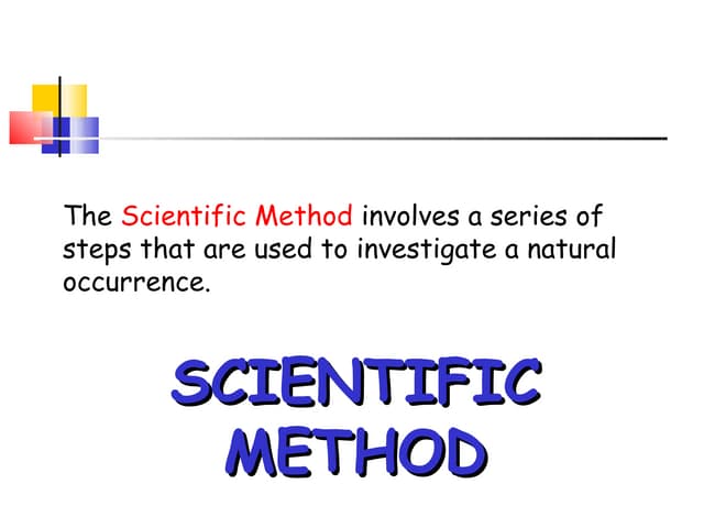 Scientific Method | PPT | Science
