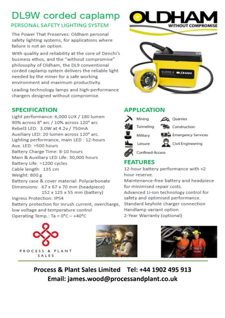 PPS DLiW Cordless Caplamp | PDF