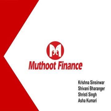 muthoot finance Report- Analysis of company | PPT