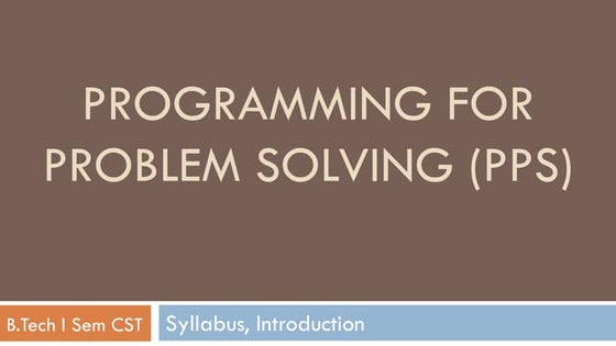 Problem Solving Unit 4 C Programming Bca I Sem Pdf 