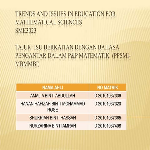 Ppsmi vs mbmmbi (kump 5) | PPTX