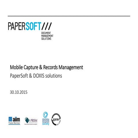 Mobile Capture and Records Management | PDF