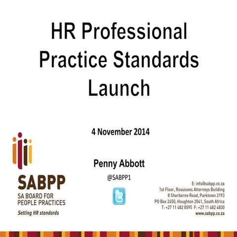 Penny Abbott - New HR Professional Practice Standards | PDF