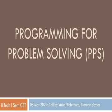 C Programming Storage Classes Recursion Ppt 0976
