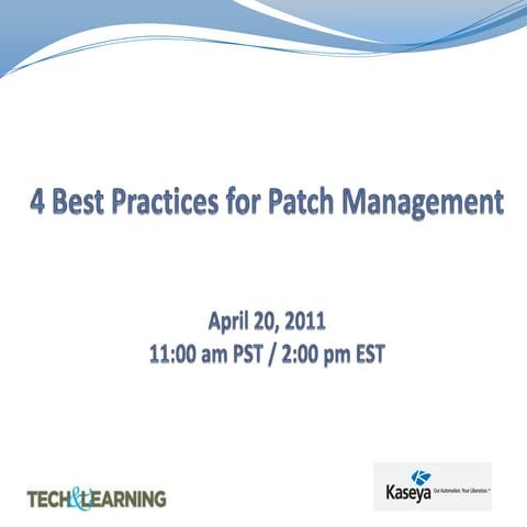 4 Best Practices for Patch Management in Education IT | PPT