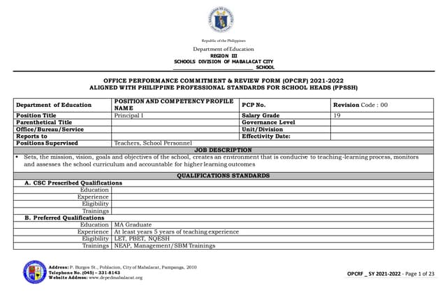 Ipcrf performance indicator | DOCX