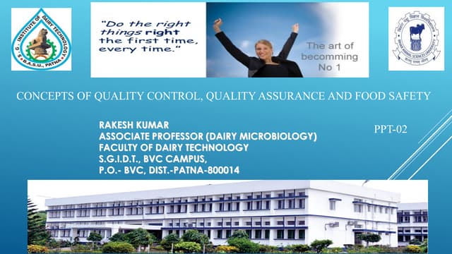 FOOD SAFETY AND QUALITY CONTROL | PPTX