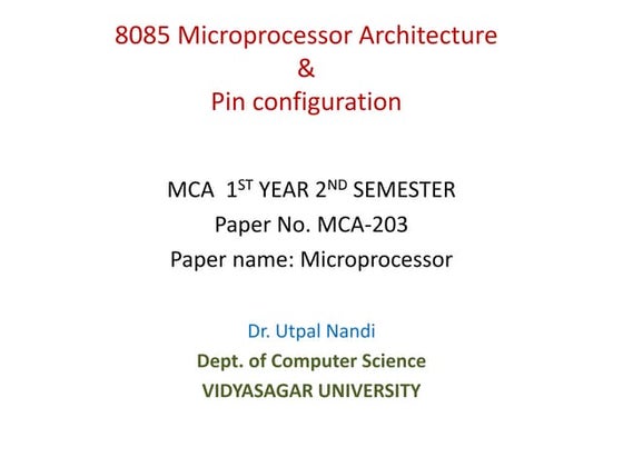 Timing Diagram of MVI Instruction of 8085 Microprocessor | PPT