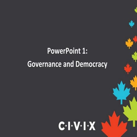 PPT-1-Governance-and-Democracy1.pptx | Civic affairs | Politics