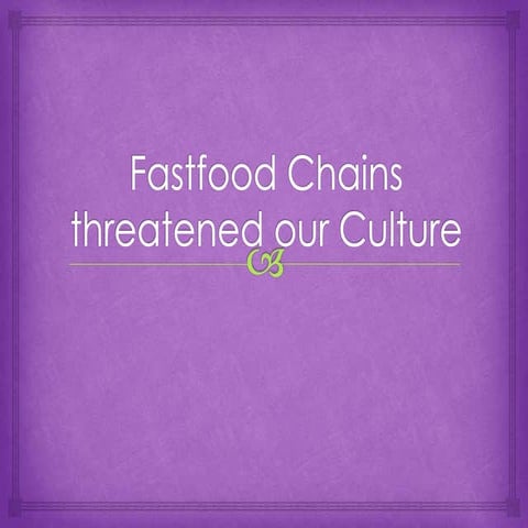 fastfood chains | PPTX