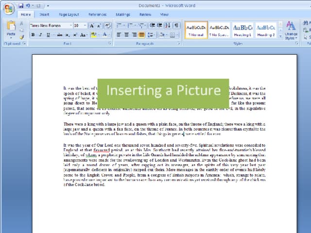 Inserting a picture into a word doc. | PPT Inserting a picture into a word doc. | PPT