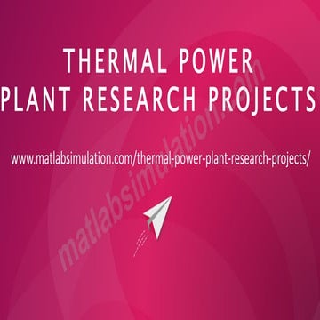 Thermal Power Plant Research Project Topics | PPTX