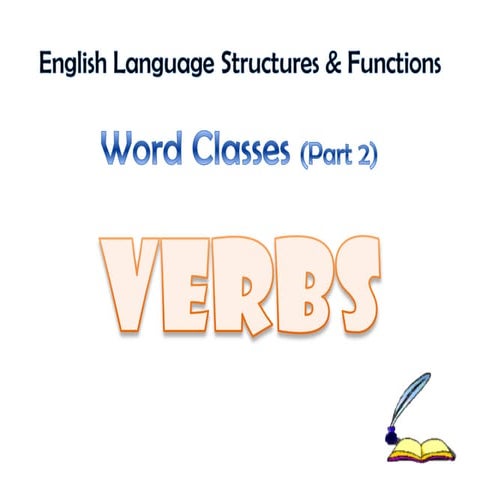 WORD CLASSES: VERBS | PPT
