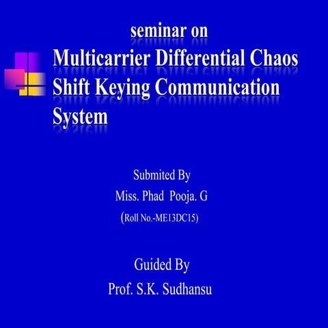 Ppt of multi carrier differential Shift Keying | PPT