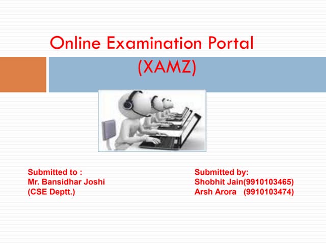 Online examination system project ppt | PPTX