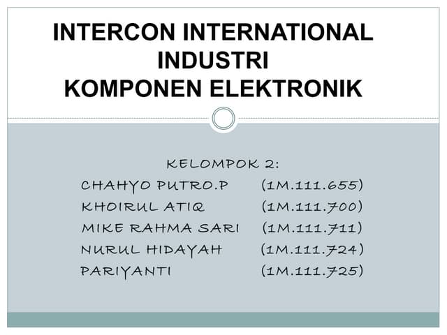 PPT MOG Intercon Internasional | PPT PPT MOG Intercon Internasional | PPT