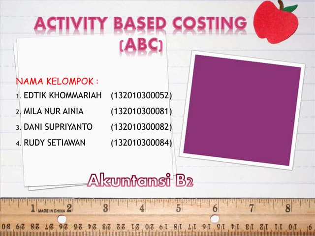 POWER POINT ACTIVITY BASED COSTING (ABC SYSTEM) | PPTX
