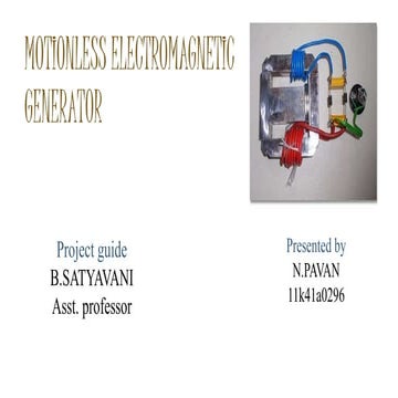 motionless electromagnetic generator | PPTX