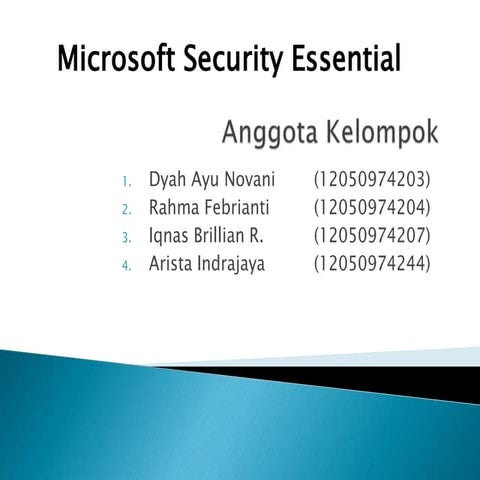 Microsoft Security Essential | PPT